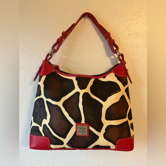 Dooney & Bourke | Bags | Dooney Bourke Giraffe Print Shoulder Bag ...